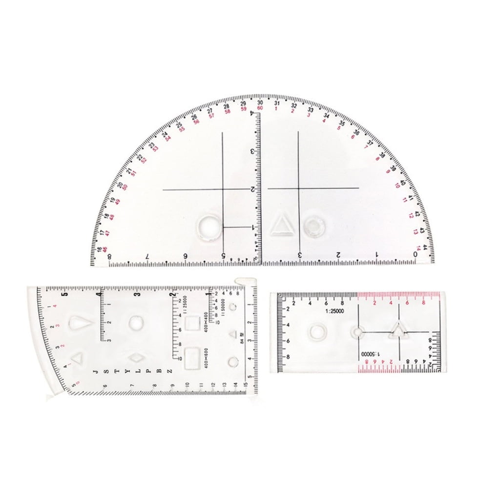 Coordinate Scale Protractors Geometry Drawing Template Measuring Tool ...