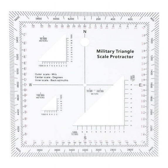 Coordinate Scale Practical Transparent Topographical Map Scale ...