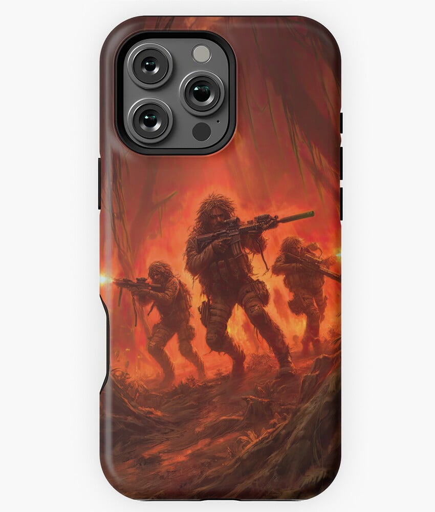 Coordinated Advance Under Fire Military Phone Case for iPhone 16 15 14 ...