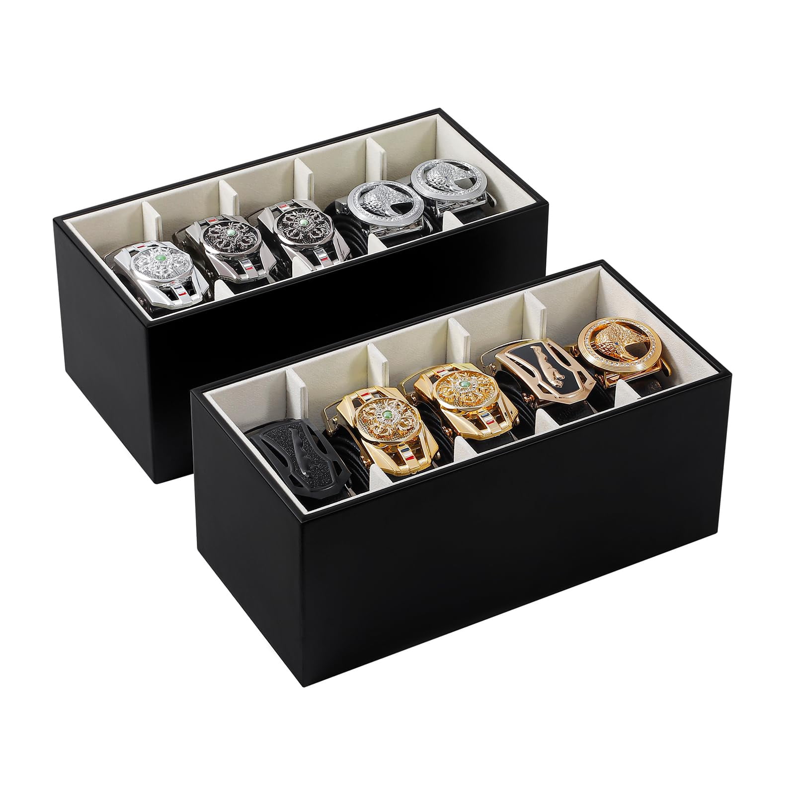 Coorganisers 2 Packs Leathers Belt Organizer for Closet and Drawer ...