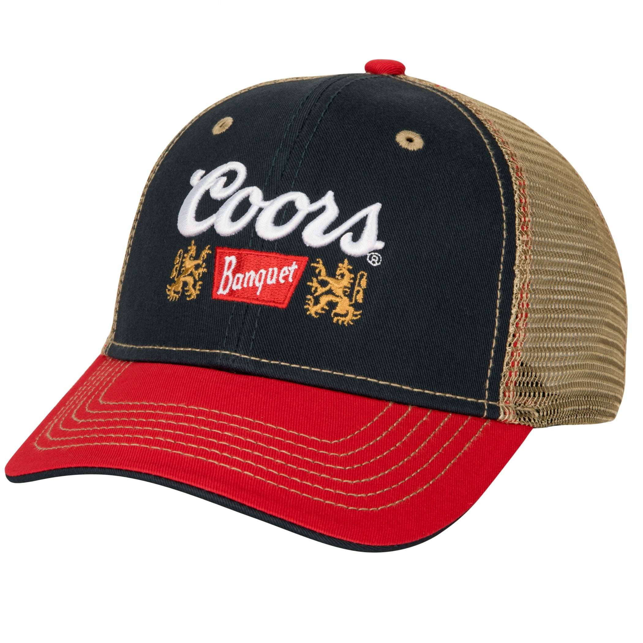 Coors 872544 Coors Banquet Classic Logo Navy Colorway Mesh Snapback Hat ...