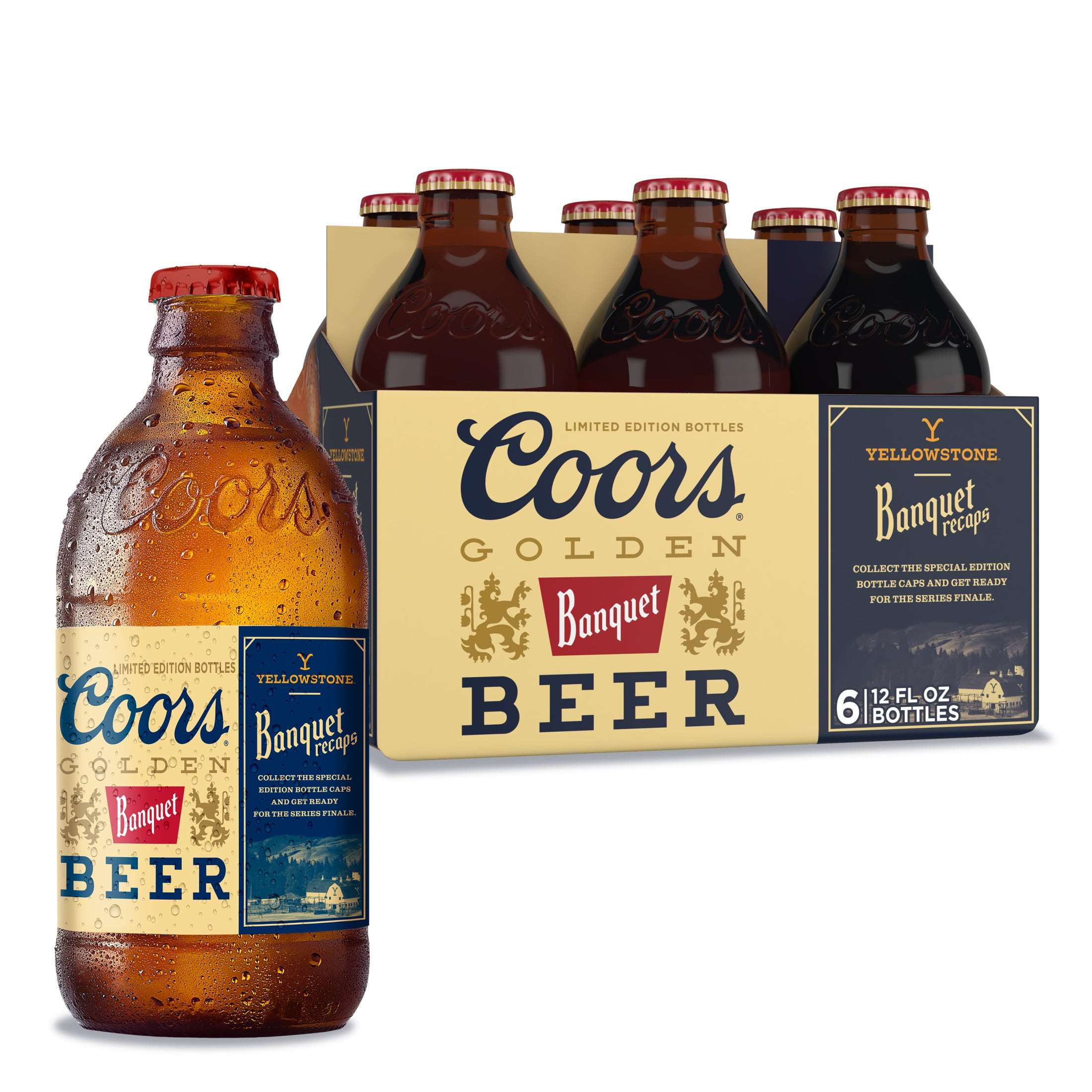 Coors Banquet American Lager Beer, 6 Pack, 12 fl oz Glass Bottles, 5.0% ...
