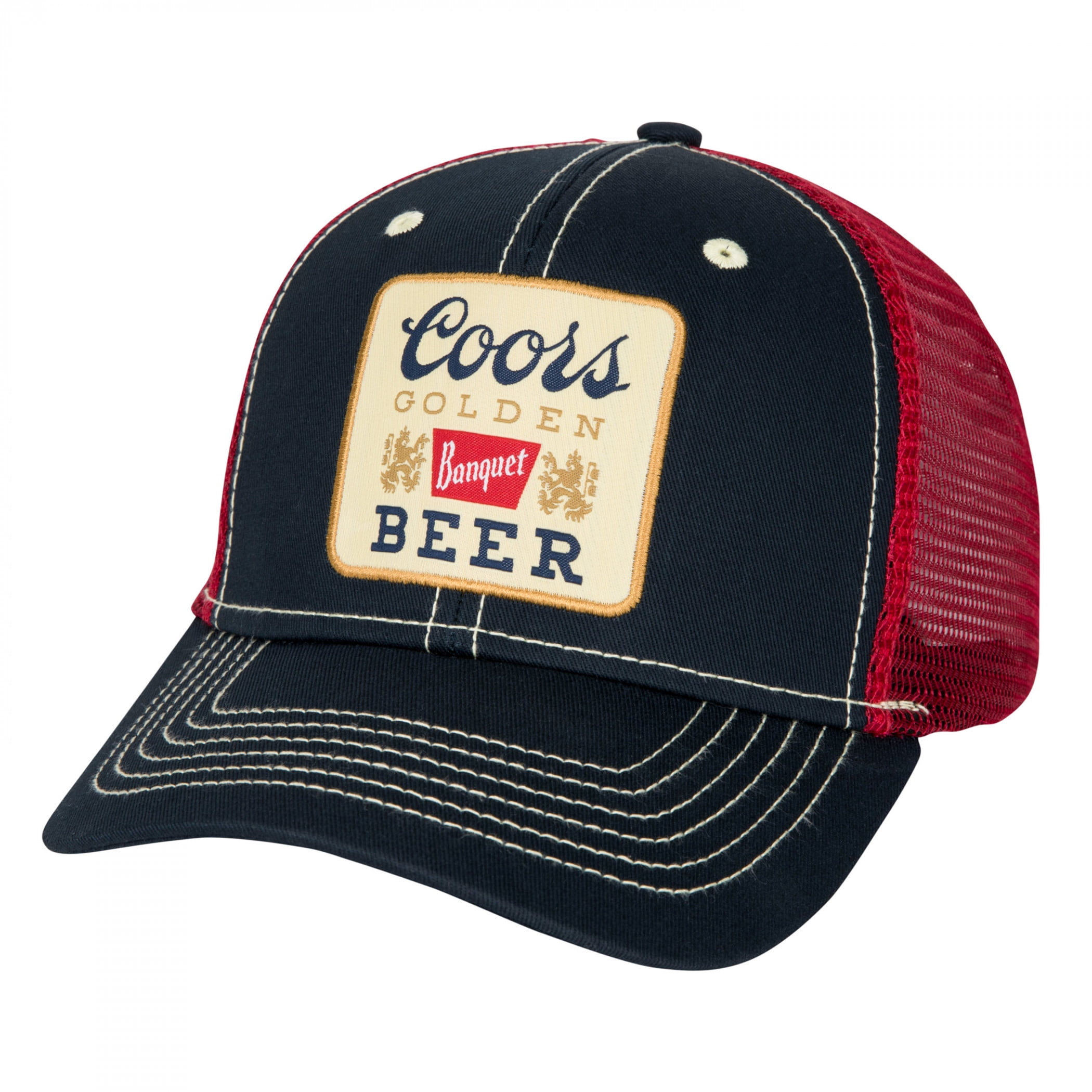 Coors Coors Banquet Golden Logo Patch Snapback Hat, Black & Red - Walmart.com