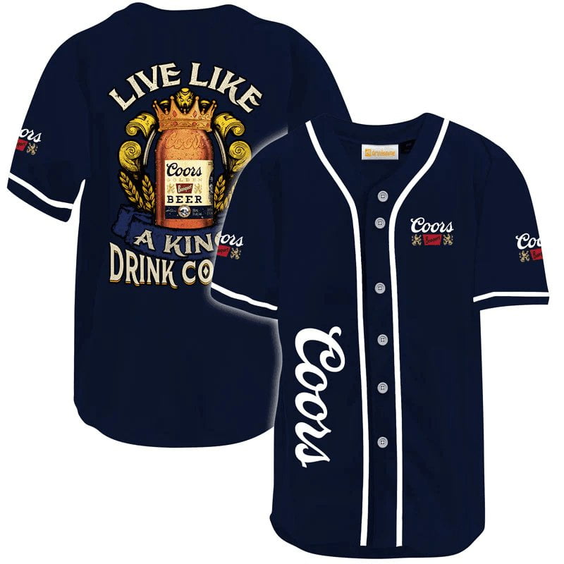 Coors Banquet Live Like A King Baseball Jersey, Beer Brands Shirt, Brew ...