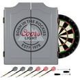 Miller Coors Steel Tip Dart Board Cabinet, Coors Light Dartboard Set ...
