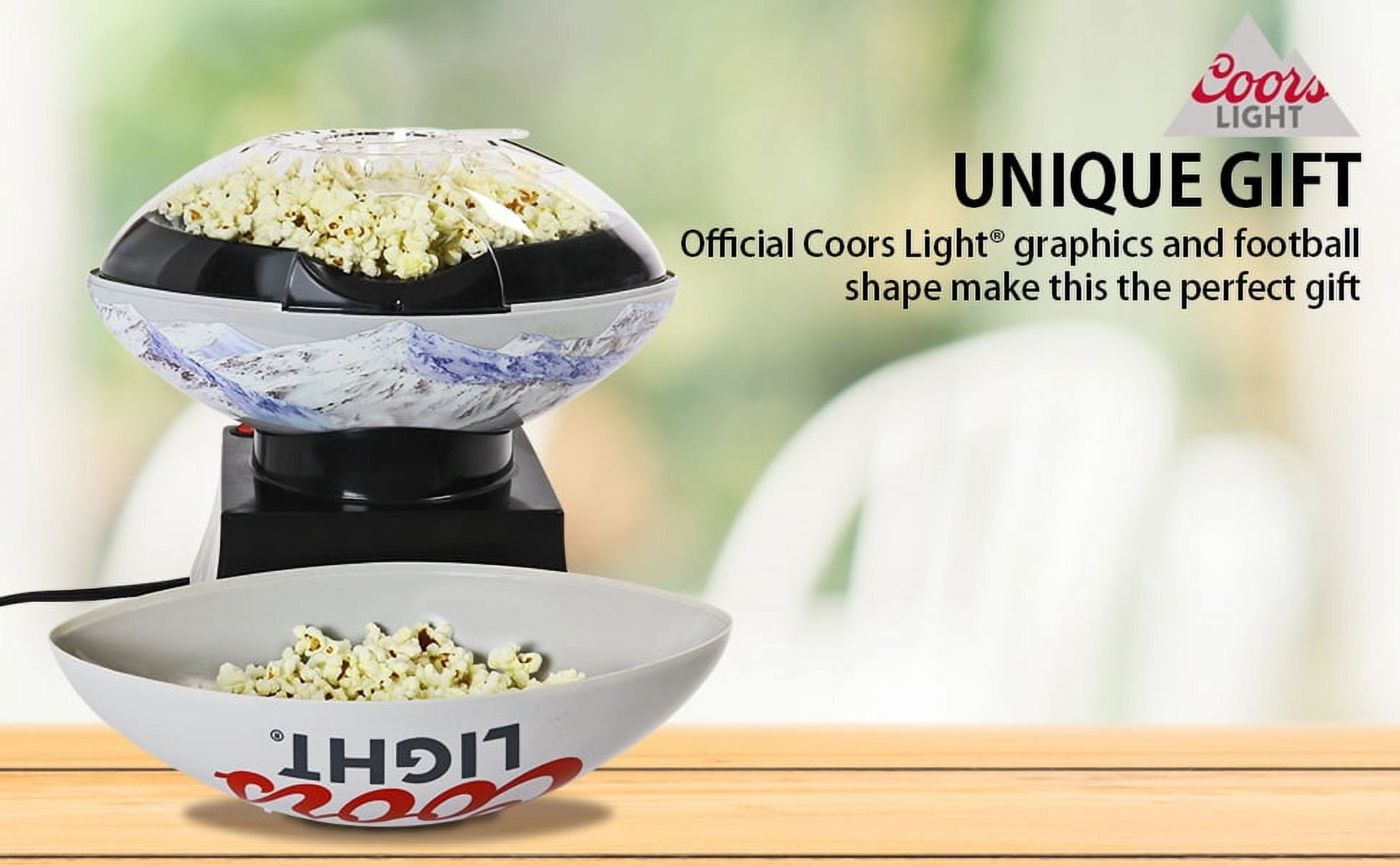 Coors Light Hot Air Popcorn Maker Air-Popper with Football Serving Bowl ...
