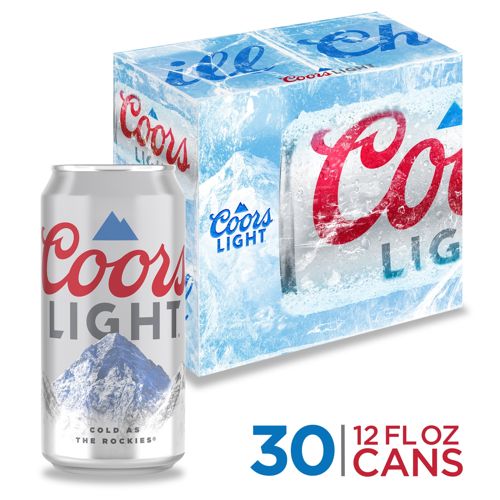 Coors Light Lager Beer, 30 Pack, 12 fl oz Cans, 4.2% ABV - Walmart.com