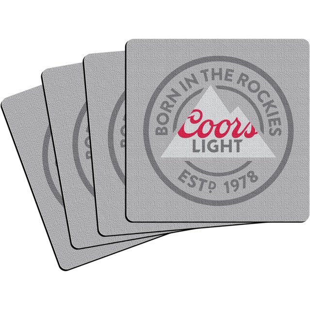 Coors Light Neoprene Coaster, 4-Pack - Walmart.com