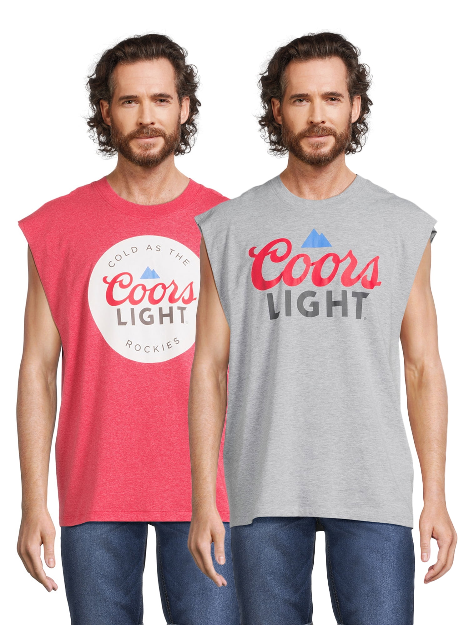 Coors Men's & Big Men's Coors Light Mountain Graphic Tank Top, 2-Pack ...