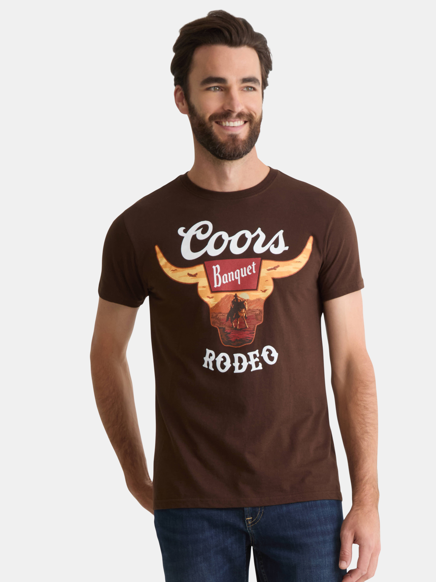 Coors Men's and Big Men's Rodeo Graphic Tee with Short Sleeves, Sizes S ...