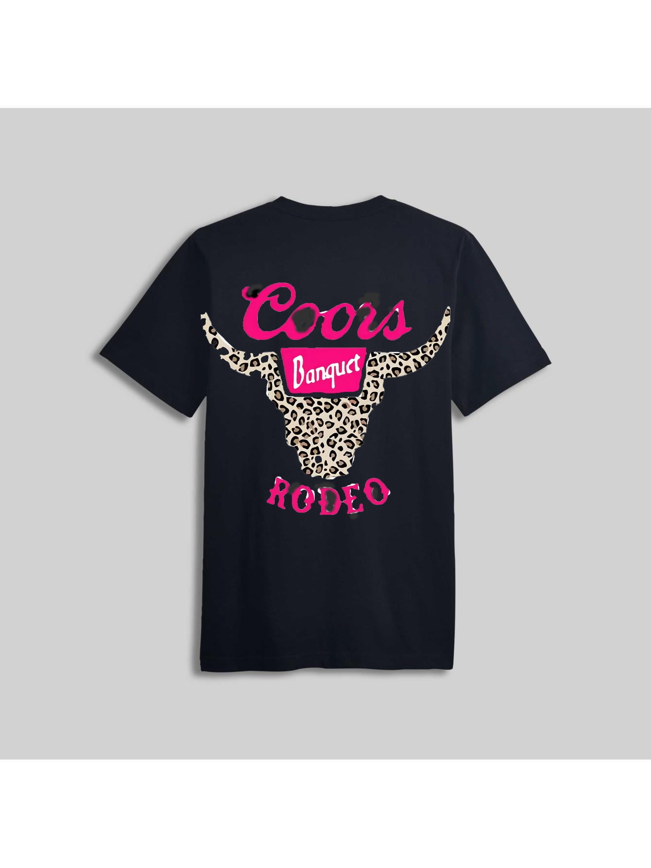 Coors Rodeo T-shirt, Pink Bold Leopard Print Bull Design, for Rodeo ...