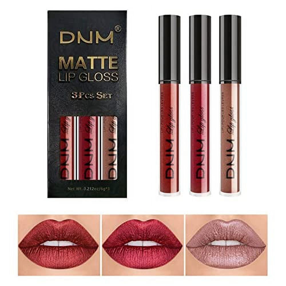 Coosa 3PCS Matte 24-hour Liquid Lipstick Non-stick Cup Kitt, Matte Dark ...