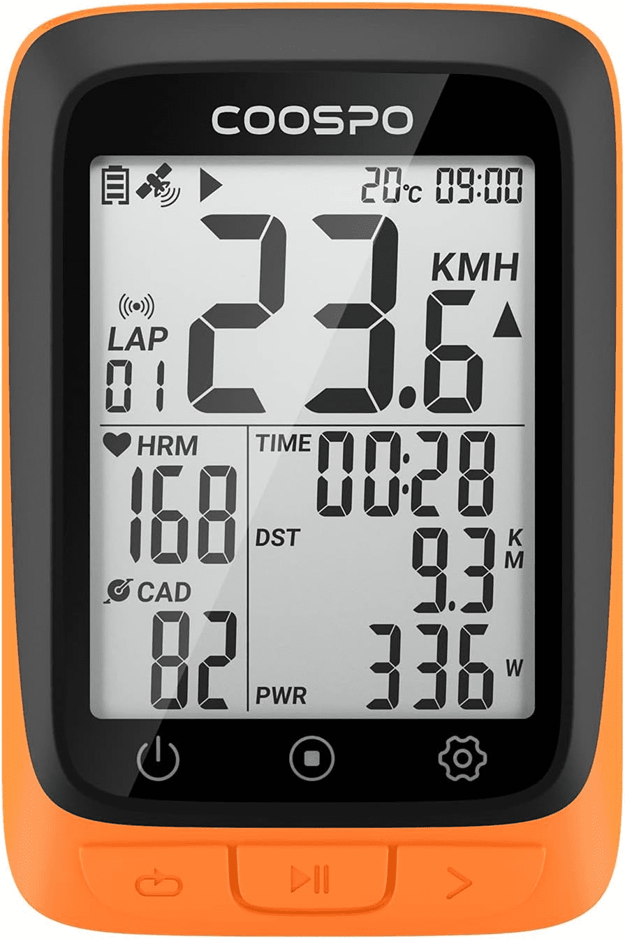 Coospo BC107 Bike Computer GPS Wireless Bike Odometer Speedometer ...