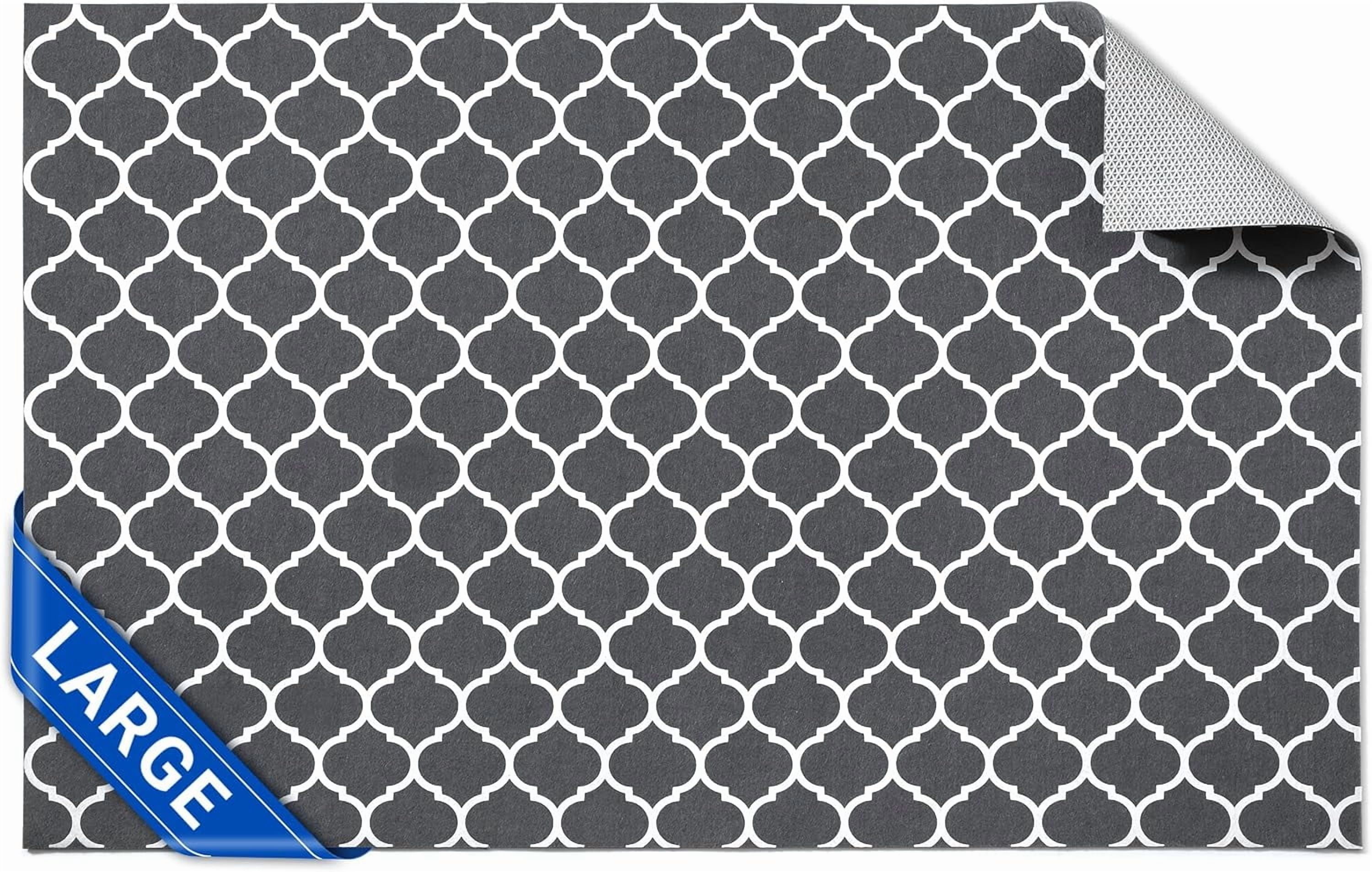 Cooyes Large Dog Food Mat 17.5"×36", Ultra-Absorbent Dog Bowl Mat for ...