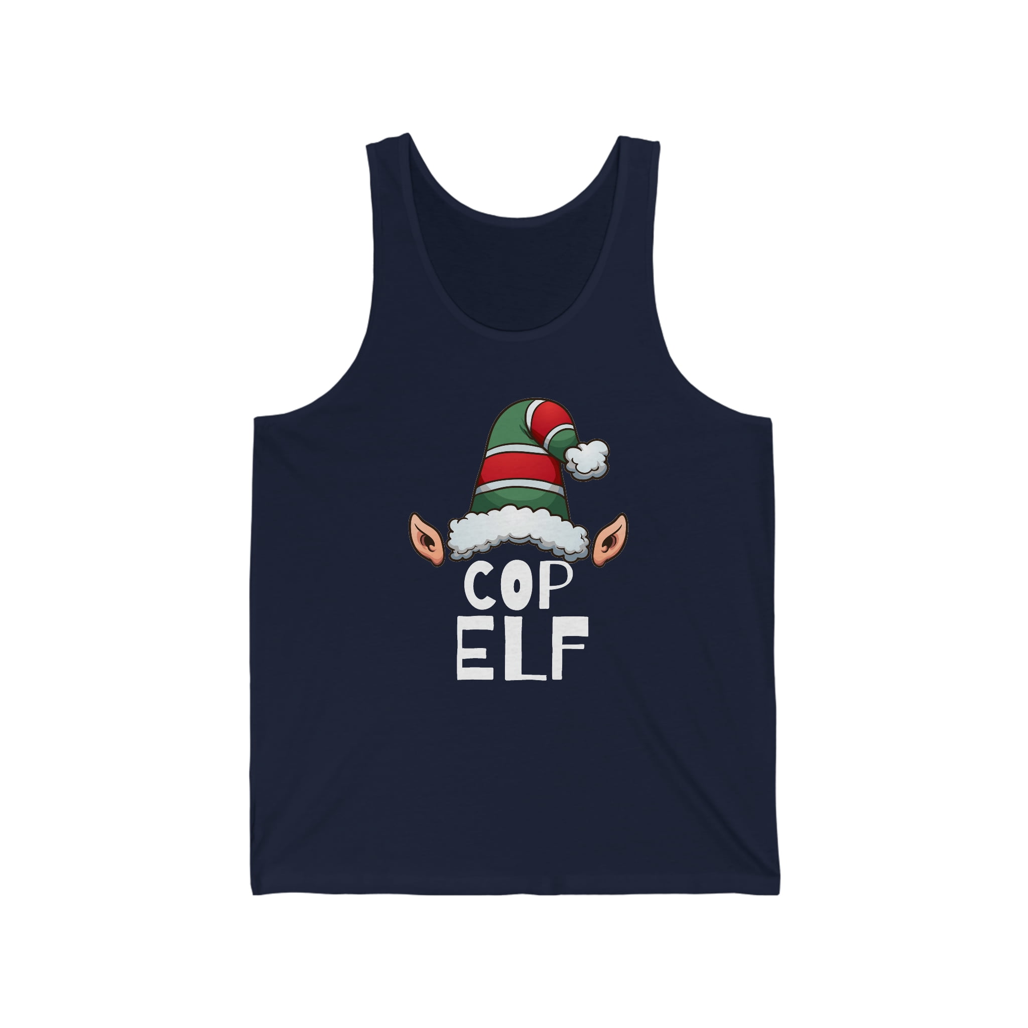 Cop Elf Unisex Tank Top, XS-2XL Christmas Holidays Police Officer Elves ...