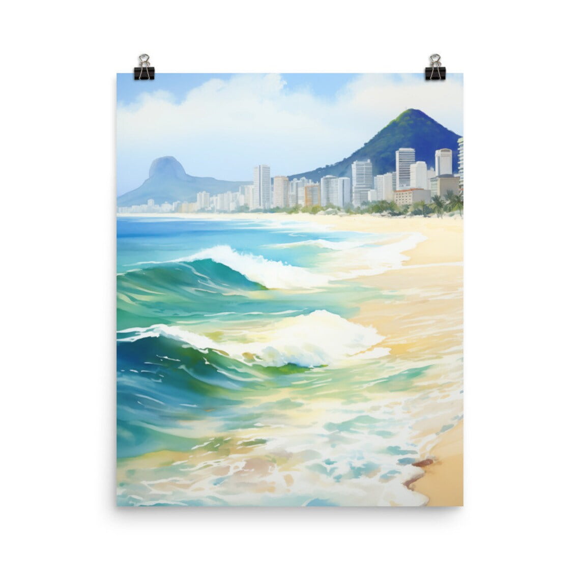 Copacabana Beach Print, Rio De Janeiro Wall Art, Brazil Print, South ...
