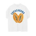 Copacabana Tropical Papaya Graphic Tee with Bright Fruit Illustration ...