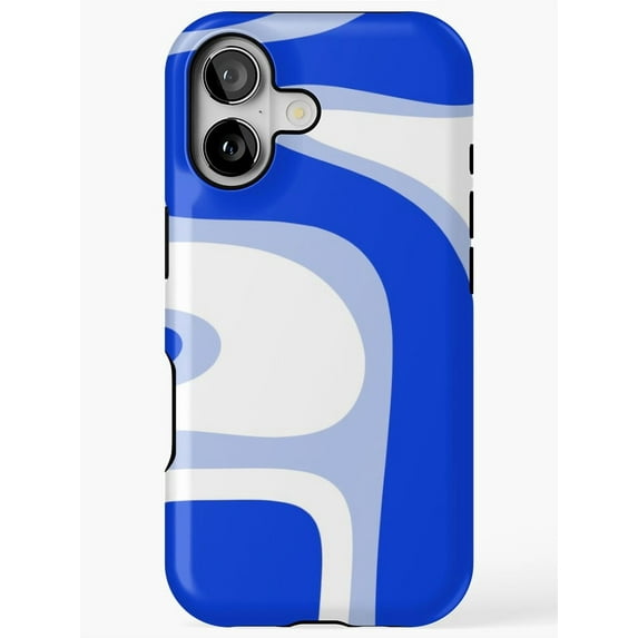 Copacetic Retro Abstract Royal Blue iPhone Case 11 12 13 14 15 16 17 ...