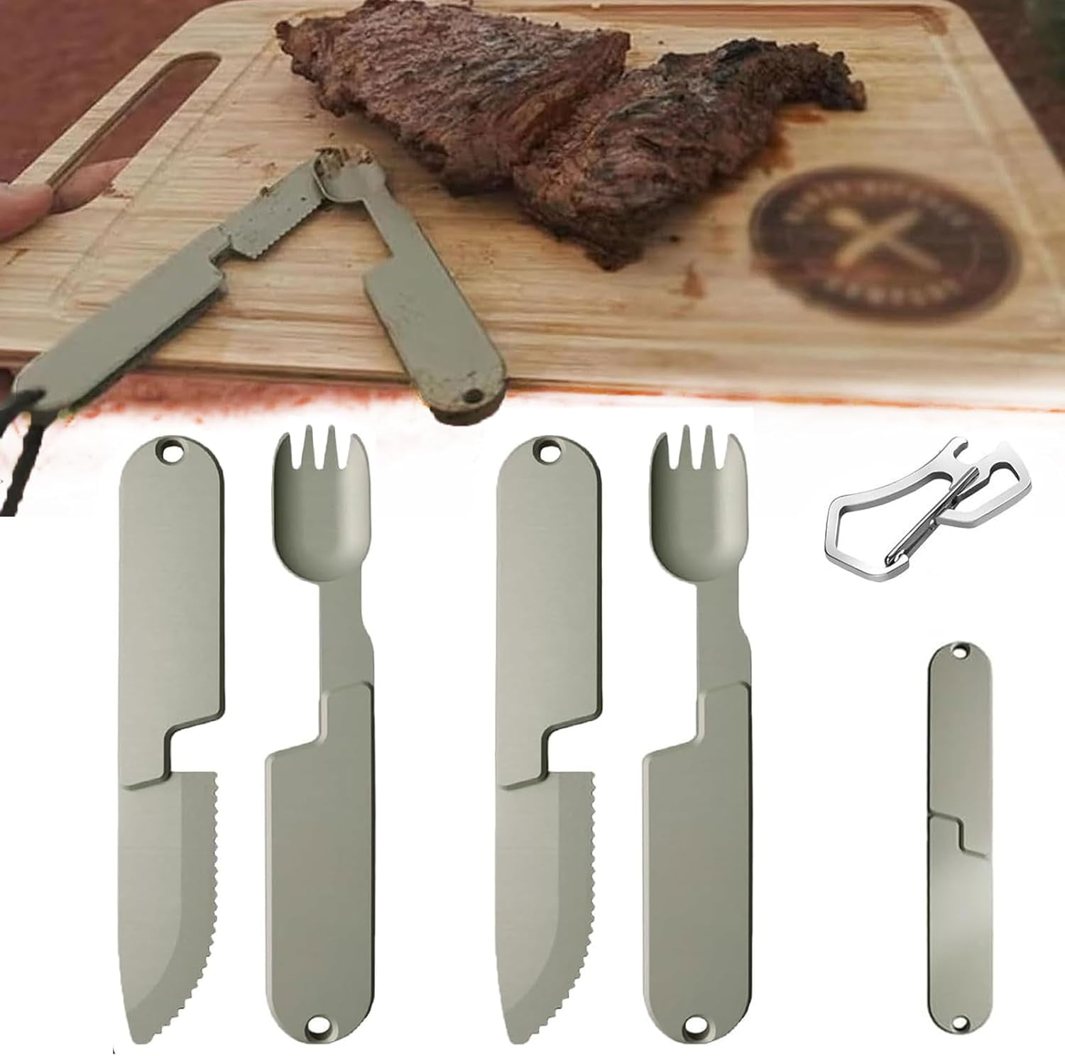 Copack Utensil, Respective Kopak 2 In 1 Camping Eating Utensils Set ...