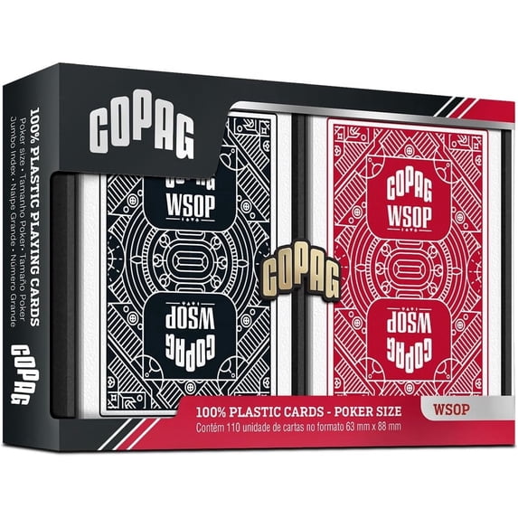 Copag WSOP 2024 Traditional Design 100% Plastic Playing Cards - Narrow ...