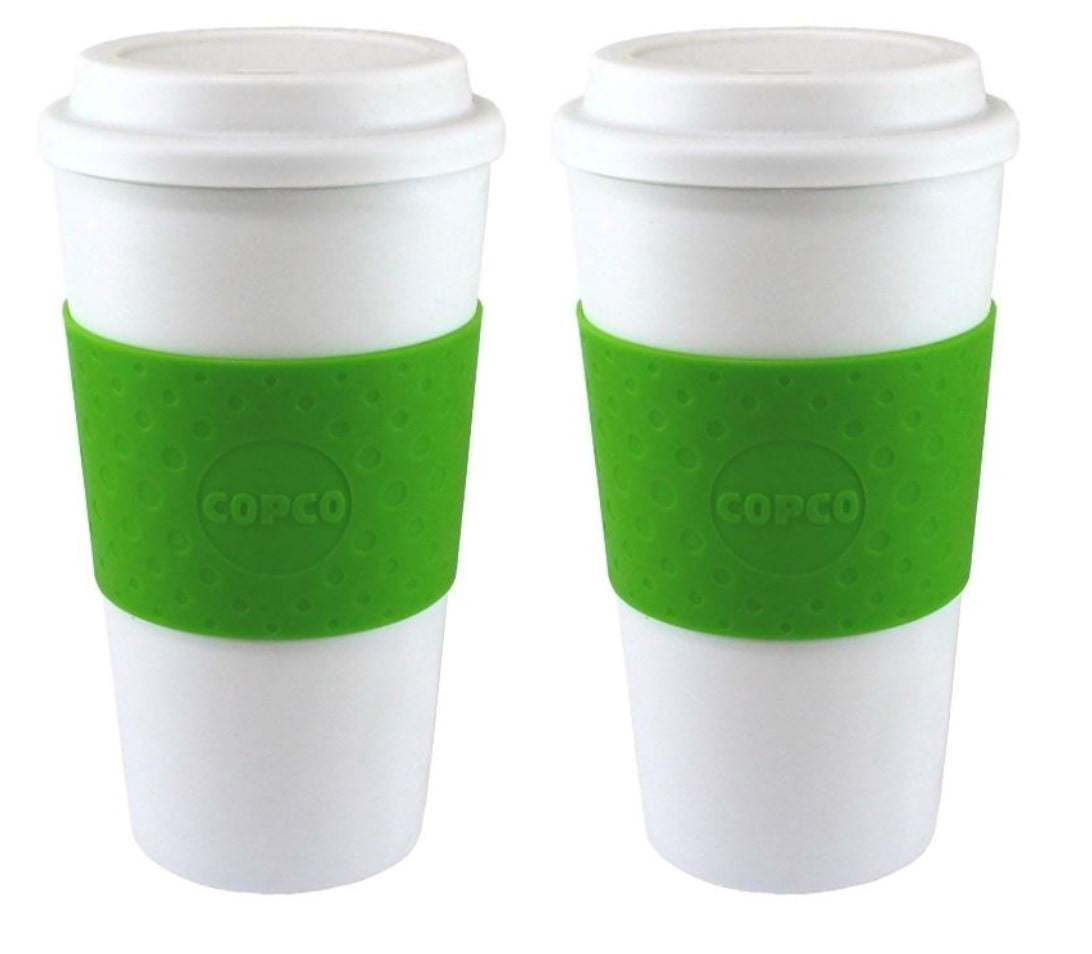 Copco Acadia Plastic Travel coffee Mug With Textured Non Slip Sleeve ...