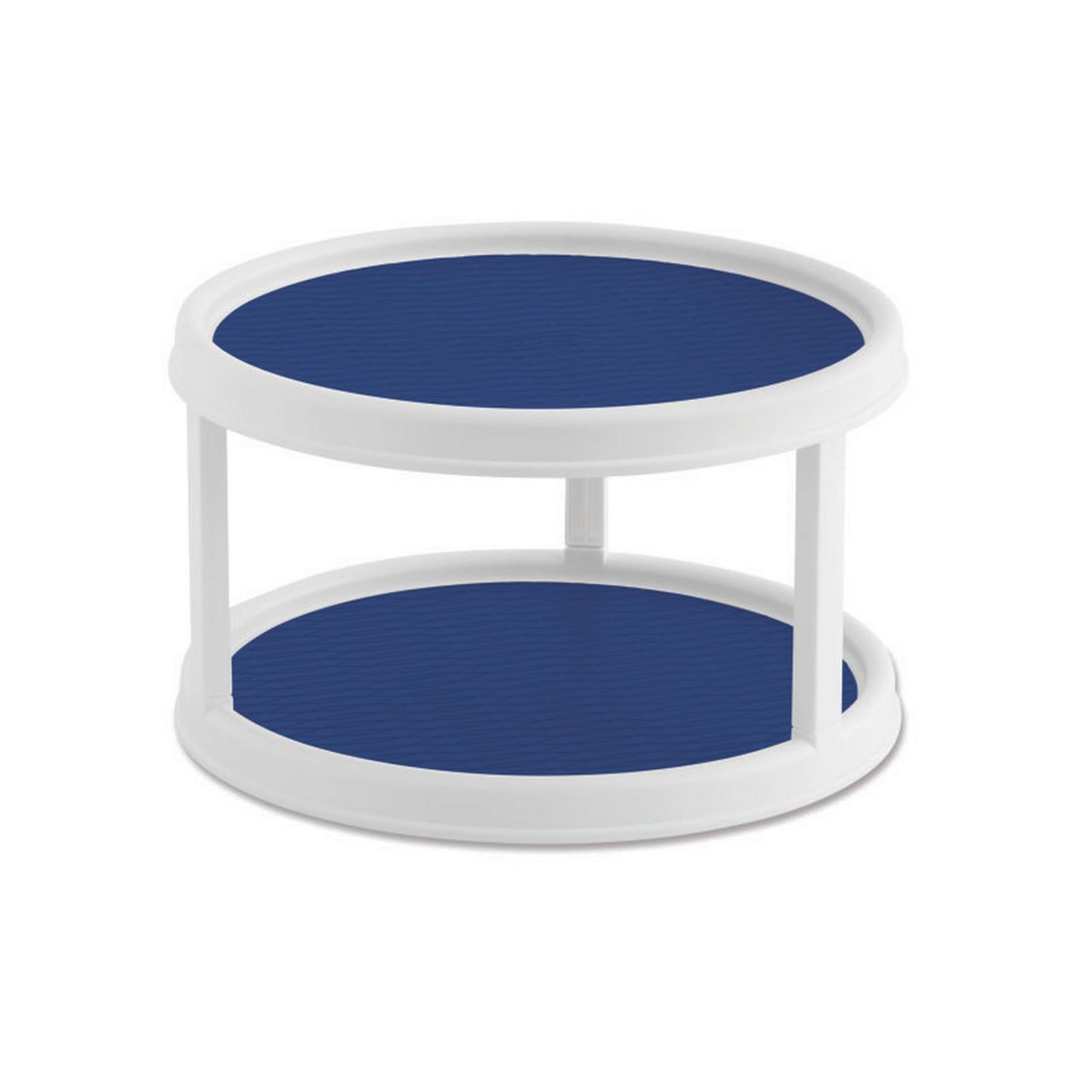 Copco Basics 12-inch 2 Tier nonskid Turntable with Royal Blue Liner ...