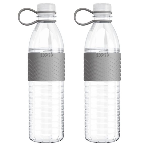 Copco Hydra Reusable Water Bottles, Set of 2, Non-Slip Sleeve, Spill ...