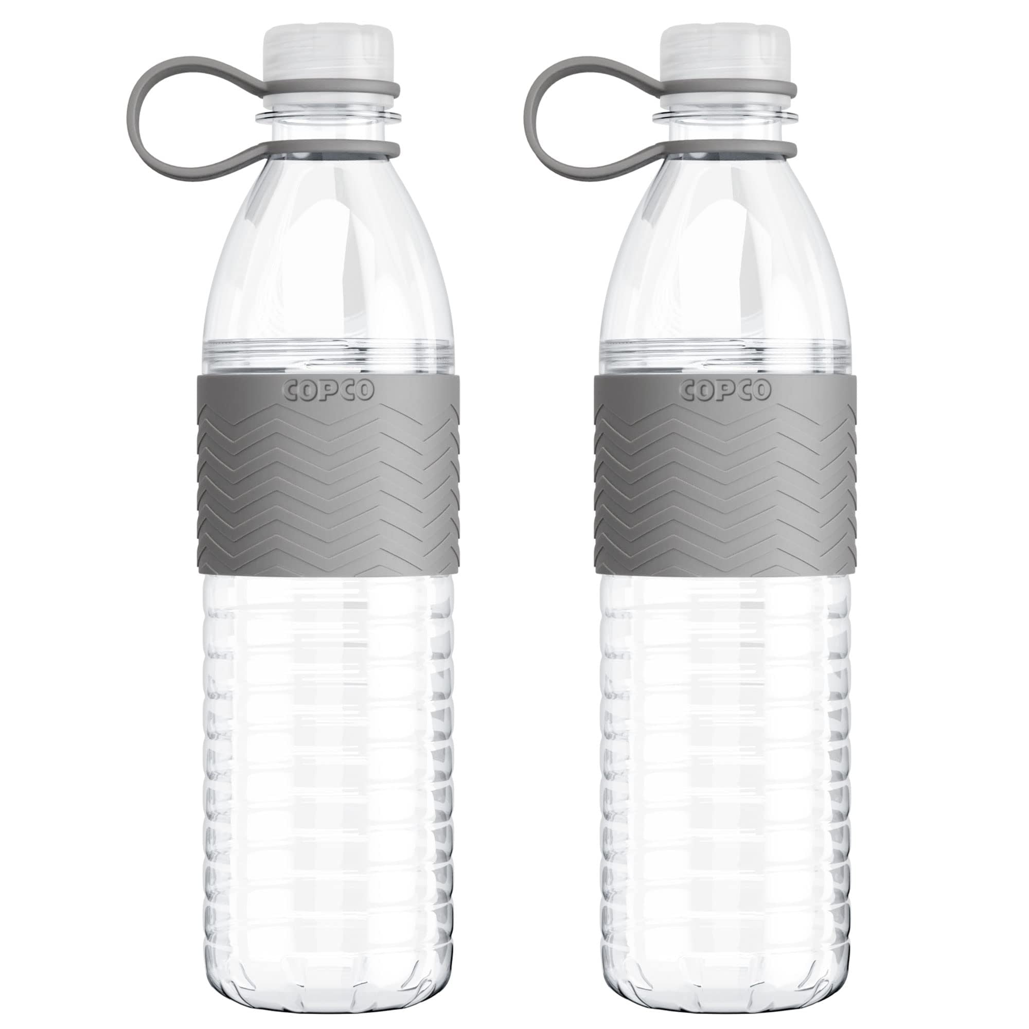 Copco Hydra Reusable Water Bottles, Set of 2, Non-Slip Sleeve, Spill ...