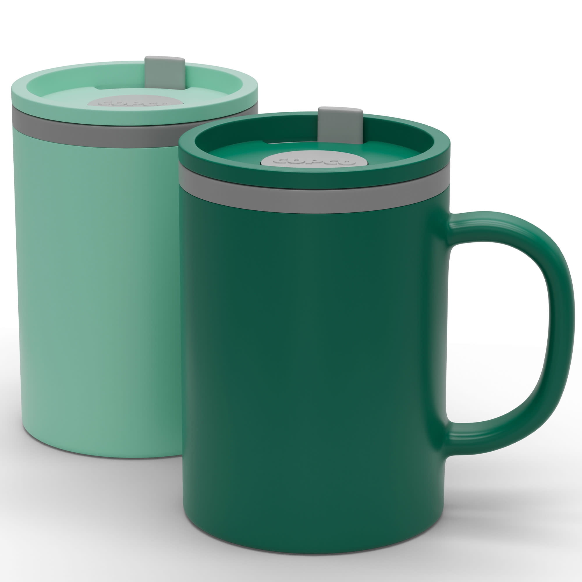 Copco Iconic 16oz Double Wall Insulated Desk Mug with Lid & Handle, Set ...