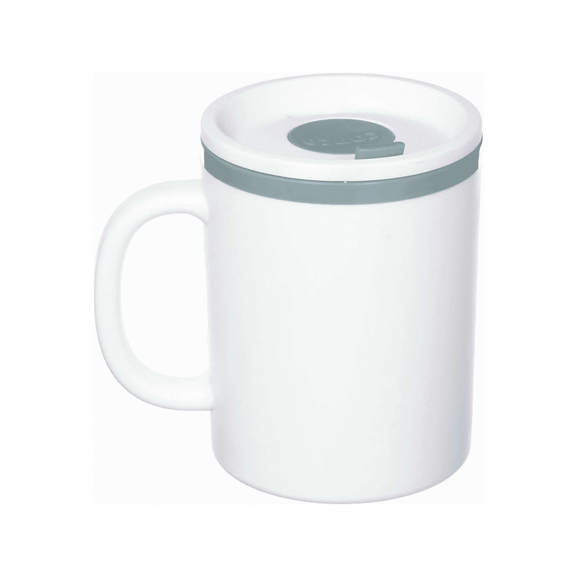 Copco Iconic Desk Mug 16 oz-White and Gray, Double wall insulated ...