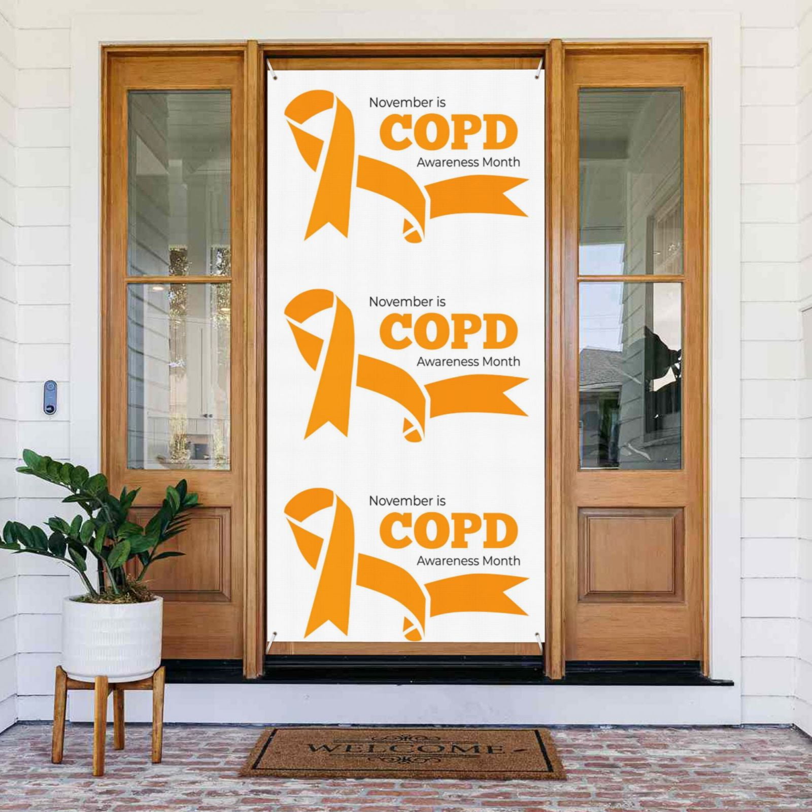 Copd Awareness Month Orange Ribbon Door Cover Decoration Backdrop ...