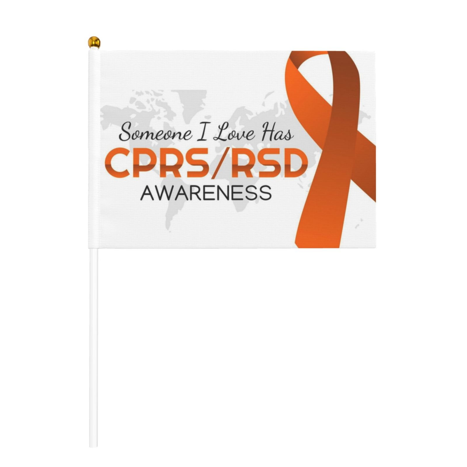 Copd Awareness Month Orange Ribbon Flag Small Mini Hand Held Flags ...