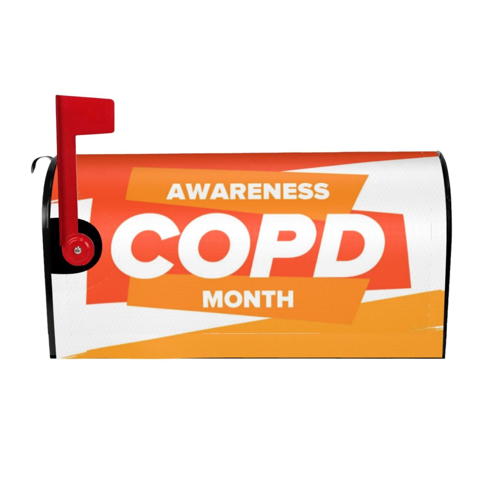 Copd Awareness Month Orange Ribbon Magnetic Mailbox Cover Post Box For ...