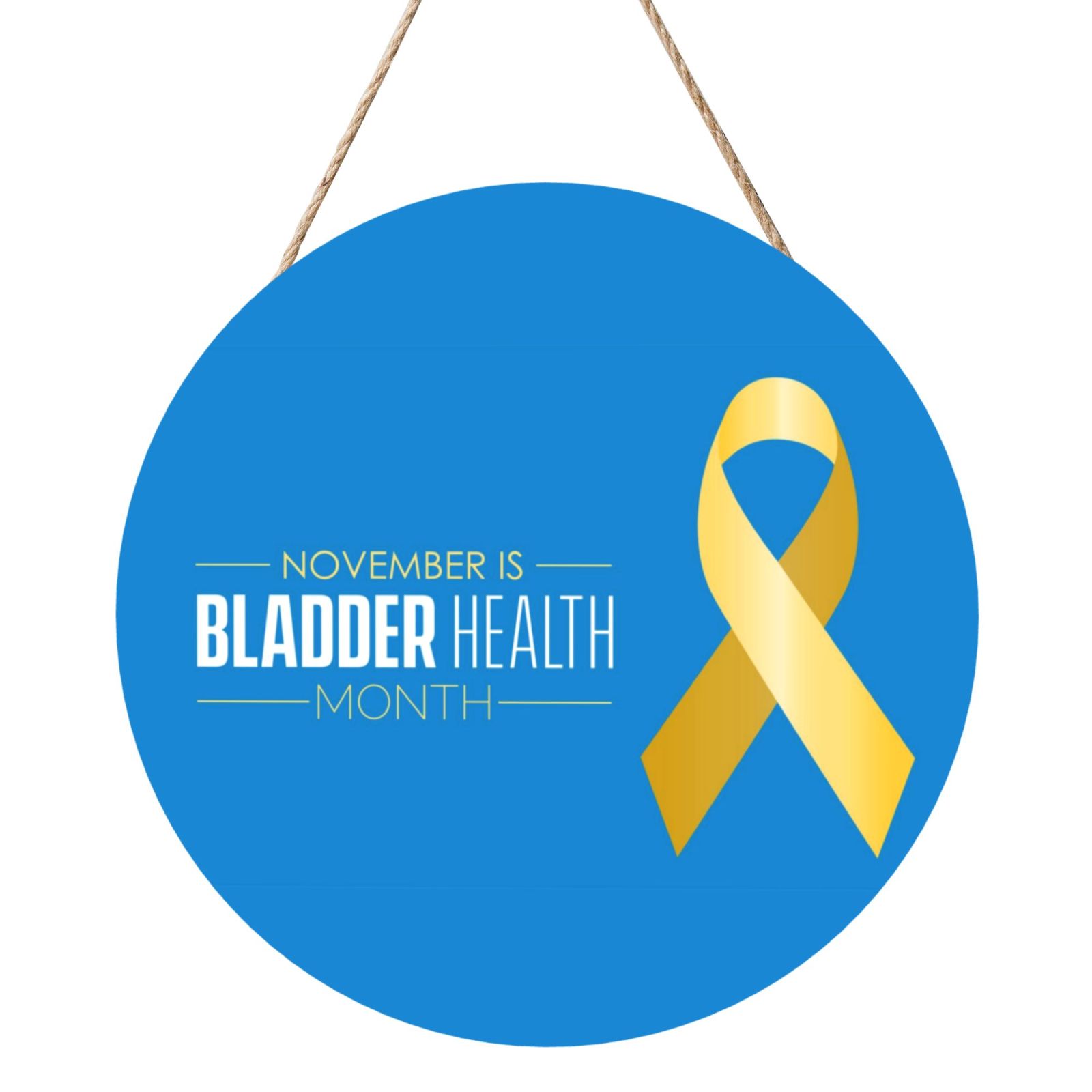 Copd Awareness Month Orange Ribbon Wooden Hanging Sign Ornament Welcome ...