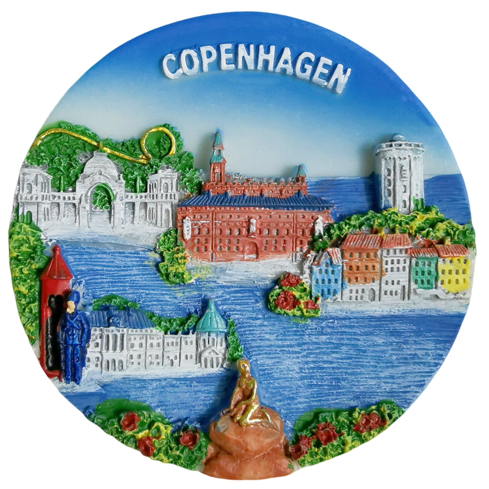 Copenhagen Denmark 3D Fridge Magnet Souvenir Gift,Resin Handmade ...