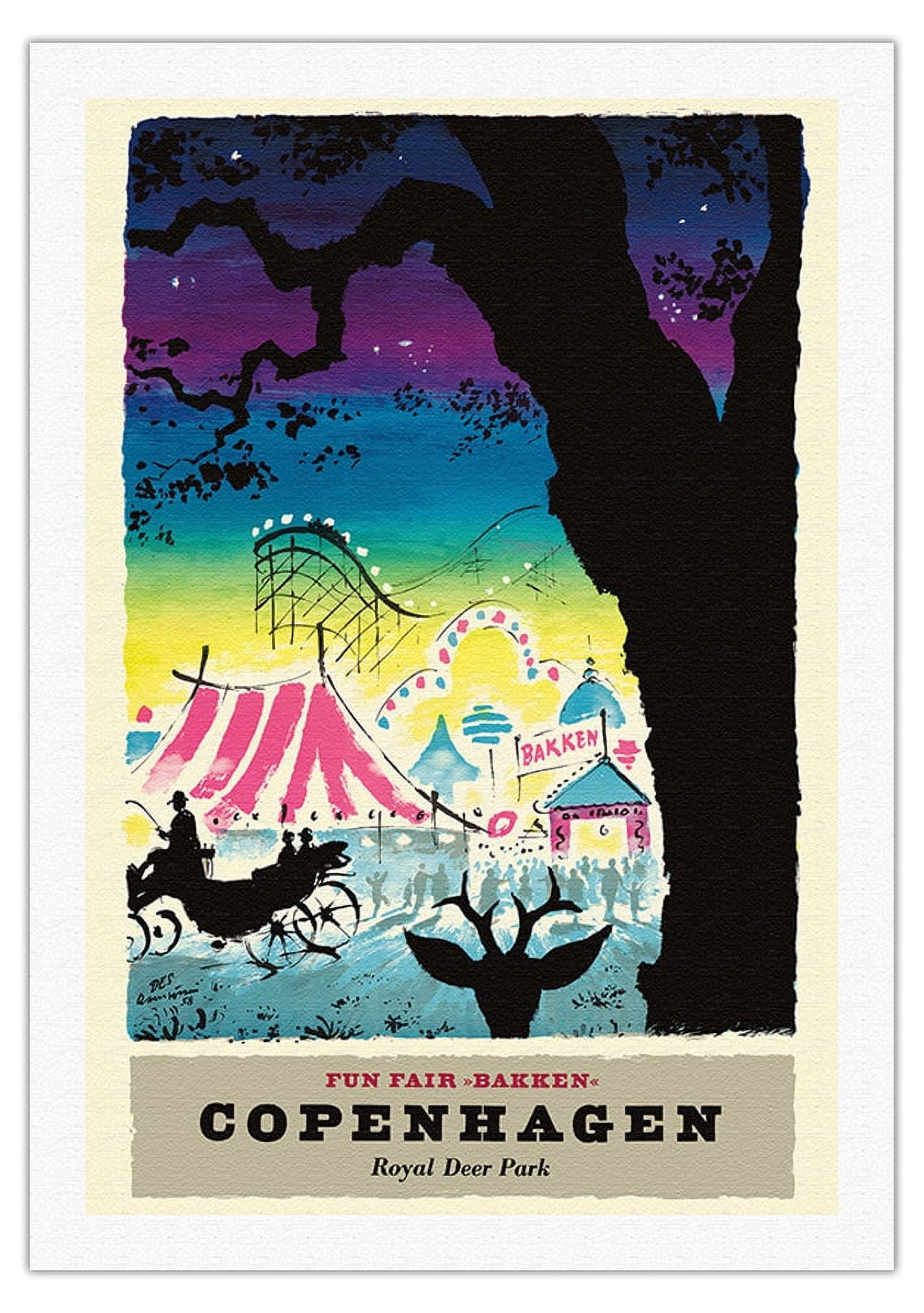 Copenhagen Denmark - Bakken Fun Fair Amusement Park - Royal Deer Park ...
