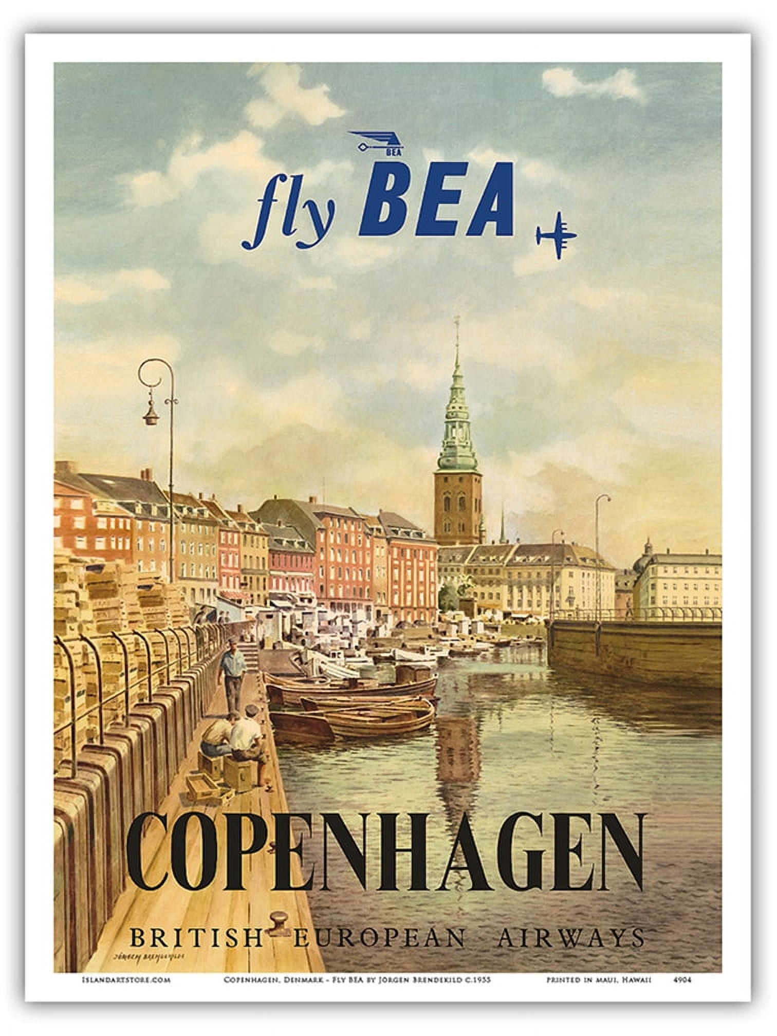 Copenhagen Denmark - British European Airways (BEA) - Vintage Airline ...