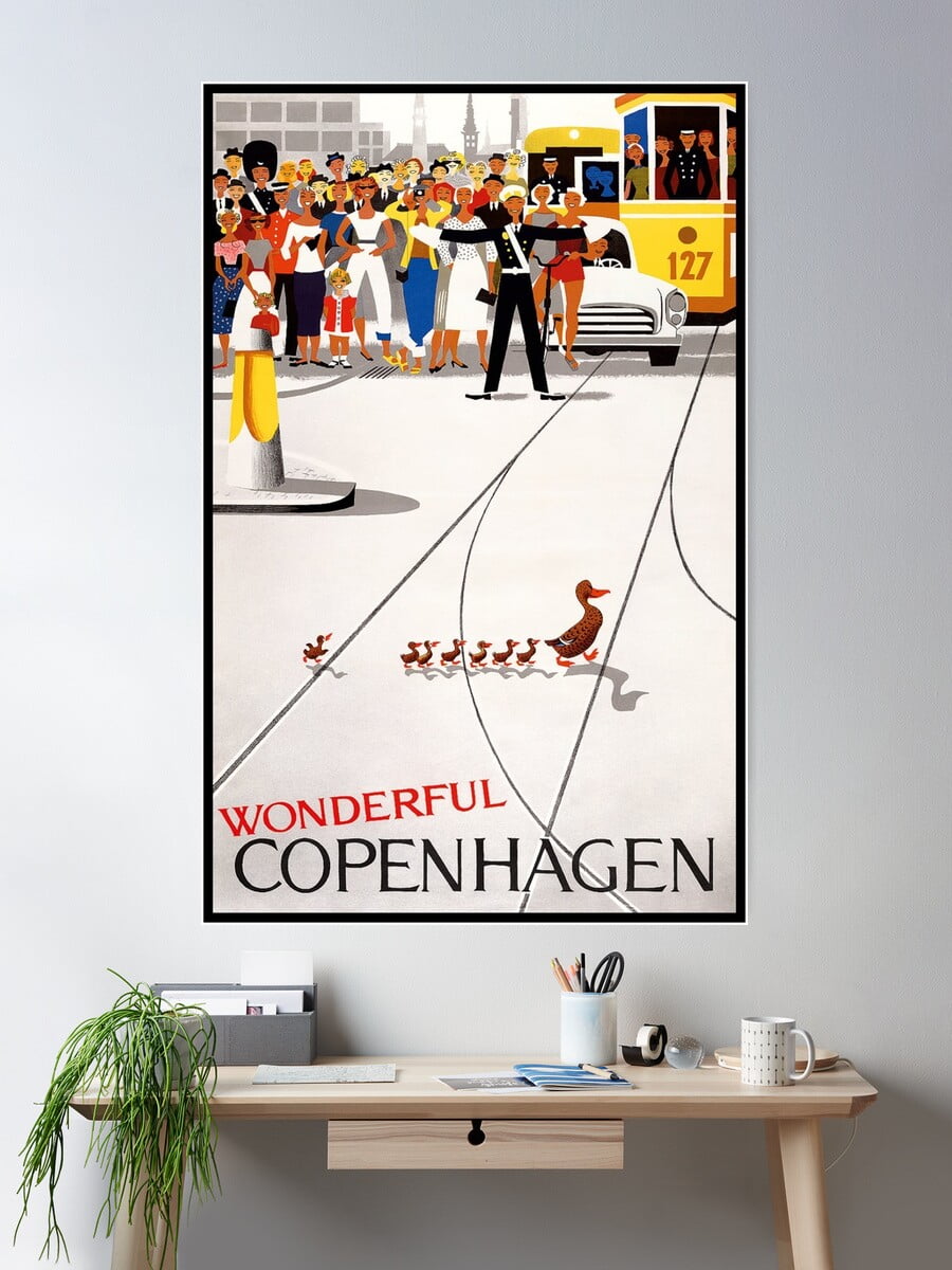 Copenhagen Denmark, Ducks, Ducklings, Nursery Decor, Retro Vintage ...