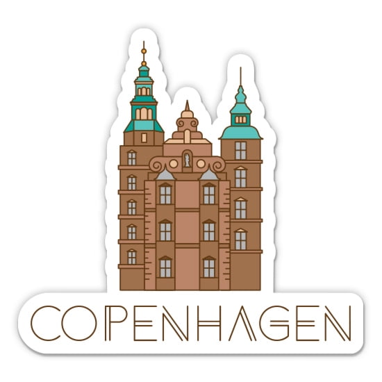 Copenhagen Denmark Travel - 8" Vinyl Sticker - For Car Laptop I-Pad ...