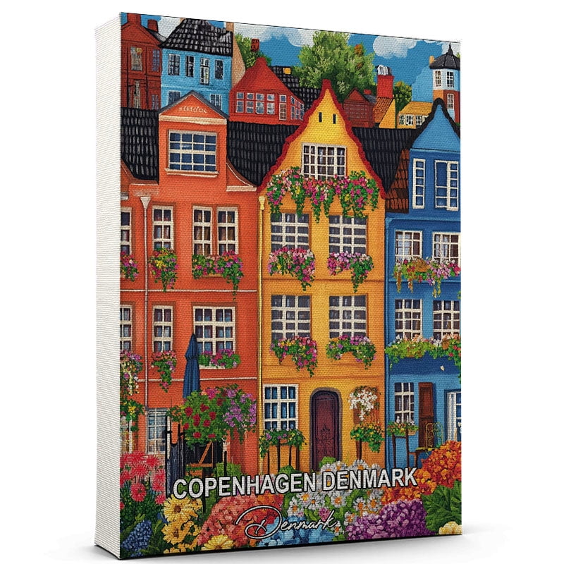 Copenhagen Denmark Travel Canvas Wall Art – Denmark Canvas – A Scenic ...