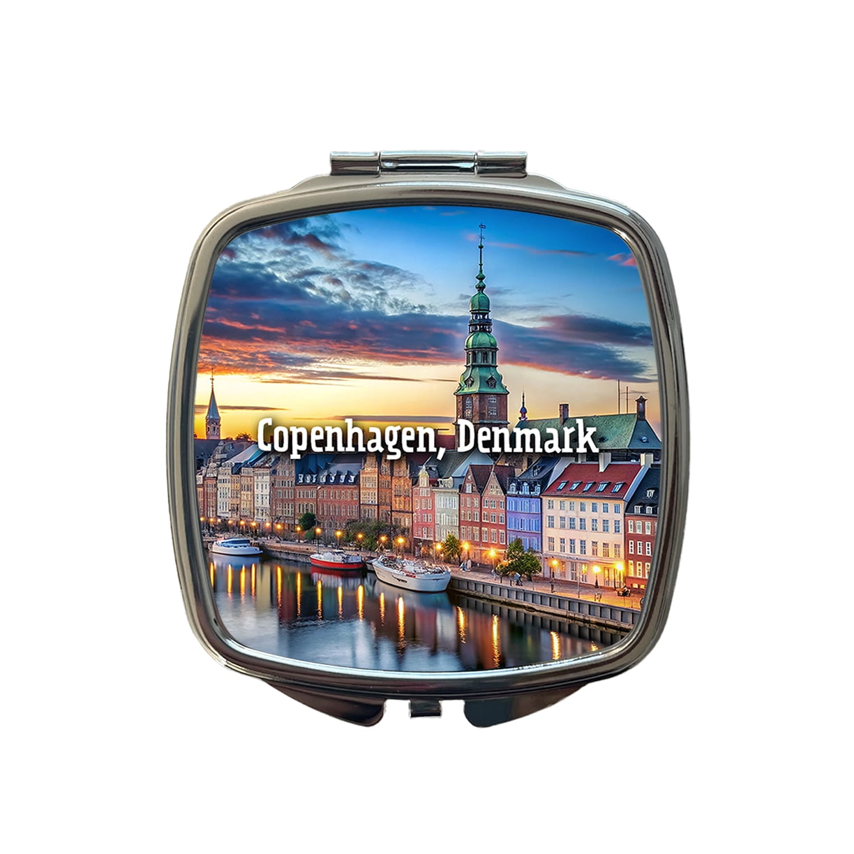 Copenhagen, Denmark Travel City Country Stamp Travel Makeup Handbag ...