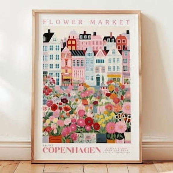 Copenhagen Flower Market Poster, Poster Home Decor, Poster Only ...