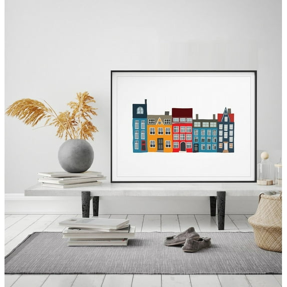 Copenhagen Skyline Art Print, Scandinavian Home Decor Home Decor #1671 ...