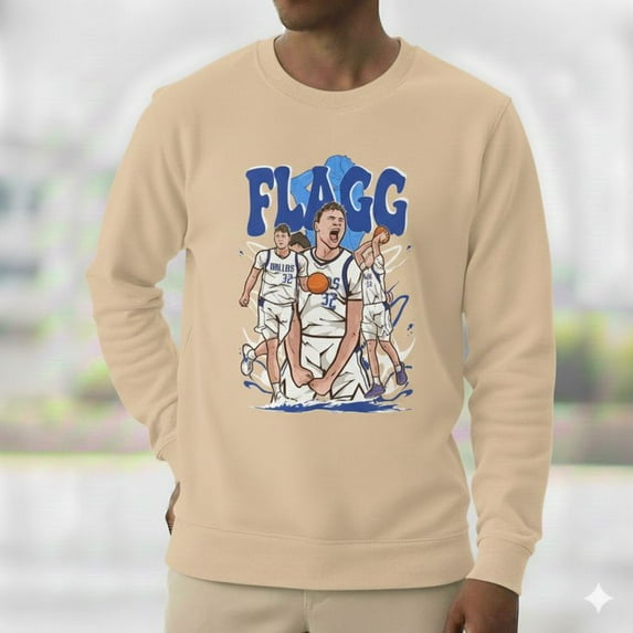 Coper Dallas Basketball Fan Apparel, Flag Cartoon Style Sweatshirt ...