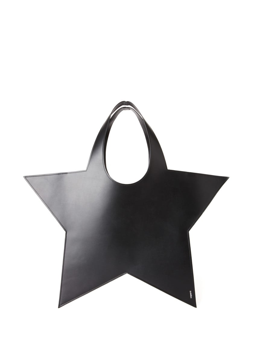 Coperni Women's Star-Shaped Black Leather Tote Bag Black - Walmart.com