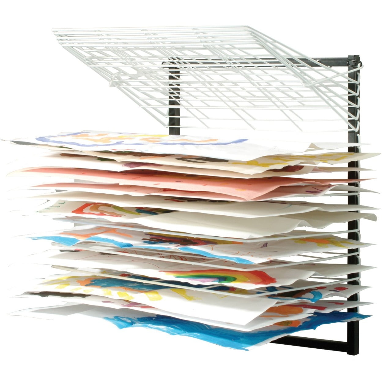 Copernicus Classroom Art Storage Organizer - Wall-Mount Drying Rack ...