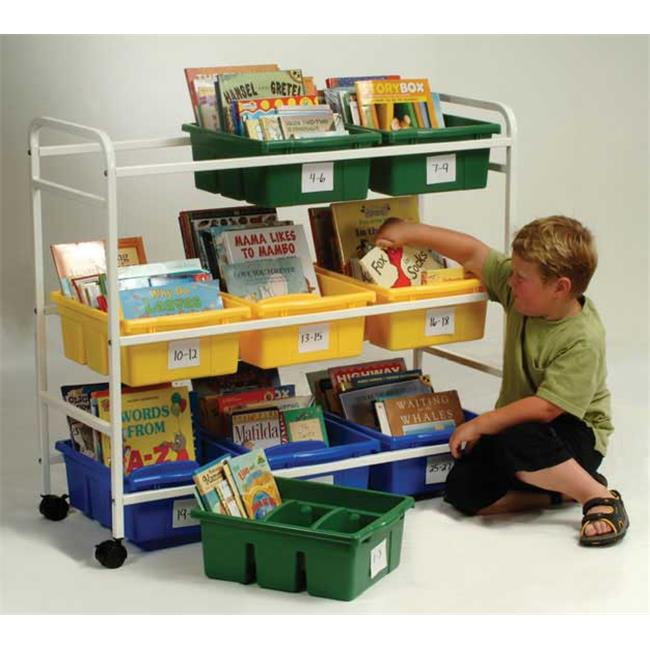 Copernicus Leveled Reading Book Browser Cart with 6 Large Divided and 3 ...