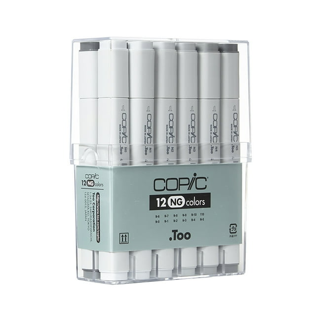 Copic Classic Marker Set, 12-Colors, Neutral Gray - Walmart.com