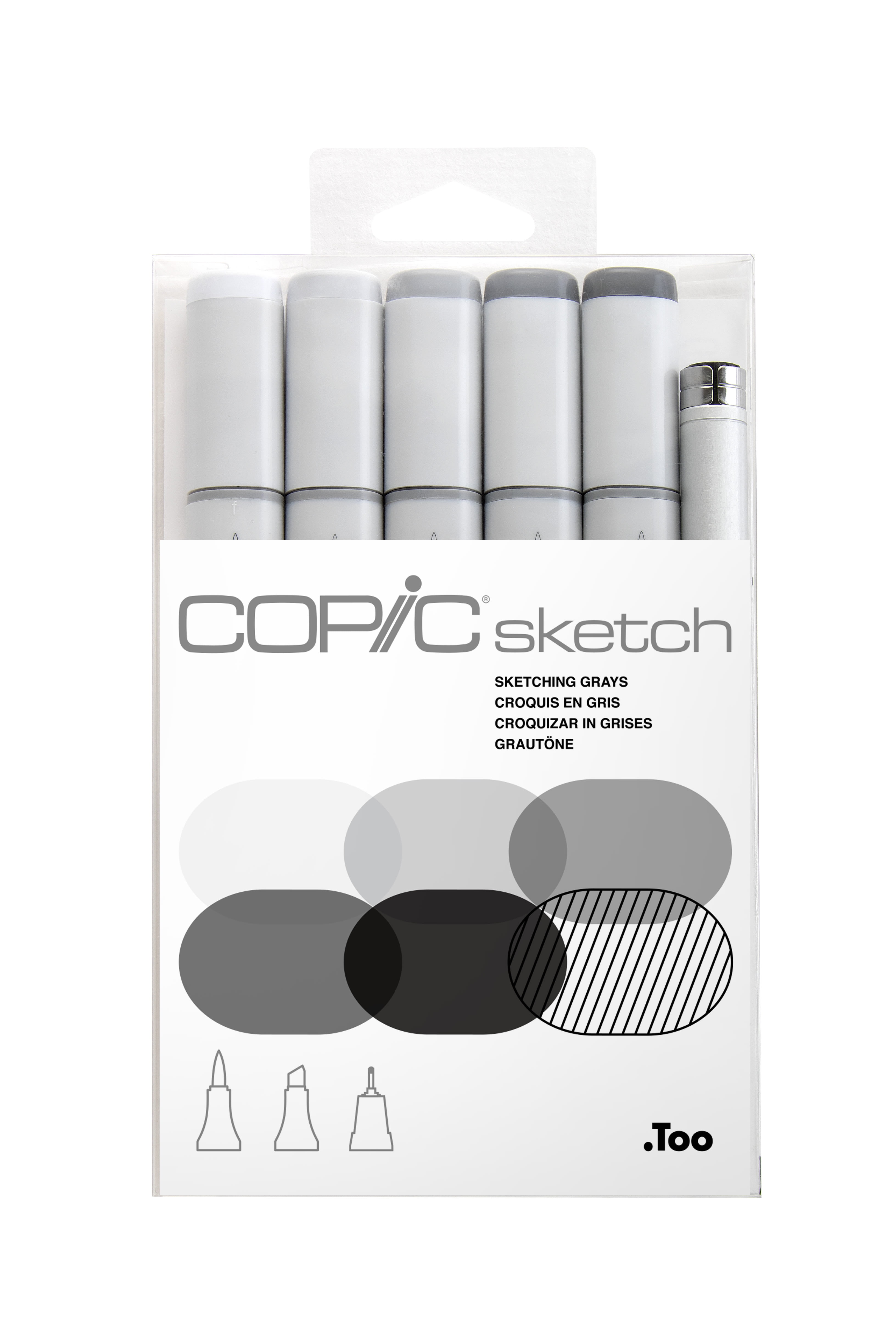 Copic Sketch Marker Set, 6-Colors, Grays - Walmart.com