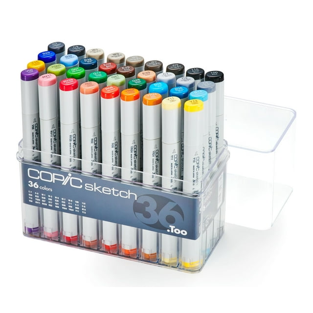 Copic Sketch Set, 36-Colors, Basic - Walmart.com